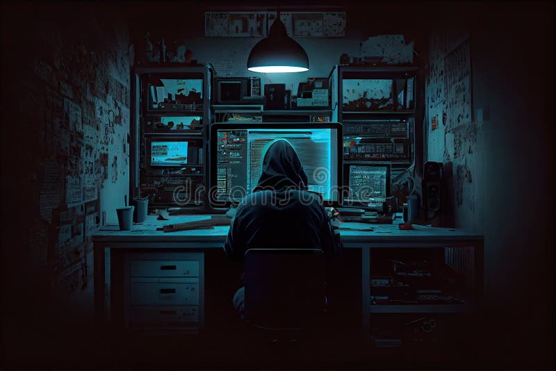 Dark Room with Window and Shadow Abstract Horror Background. Ancient ...