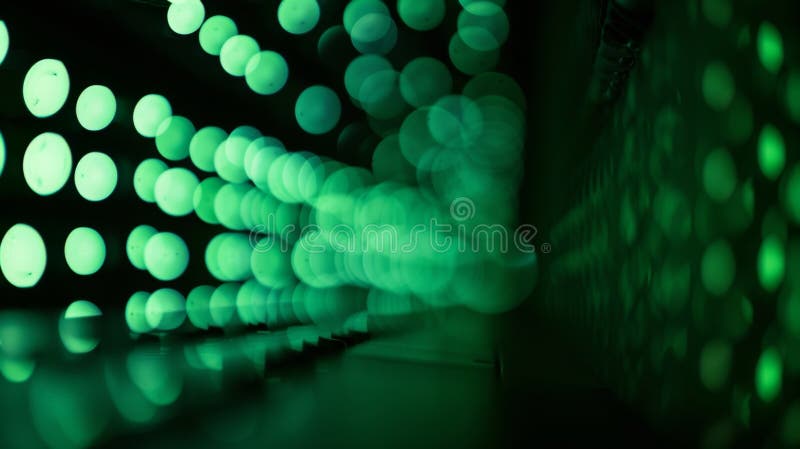A Dark Room with only Green Lights Used for Intense Focus and Increased ...