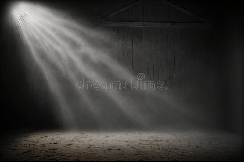 Dark Room with Light Rays on the Left Side, Background Ai Generative ...