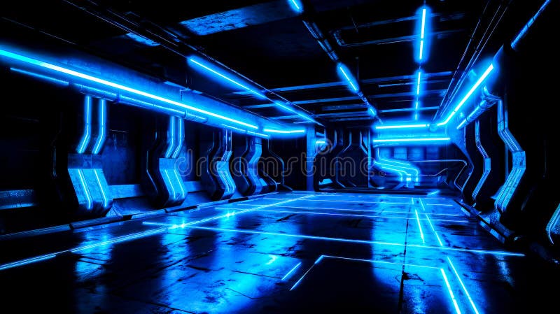 Dark Room with Neon Lights and Floor that Looks Like Dance Floor ...