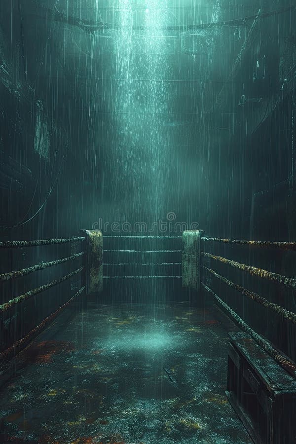 Dimly Lit Room with Beam of Light Illuminating the Floor. Generative AI ...