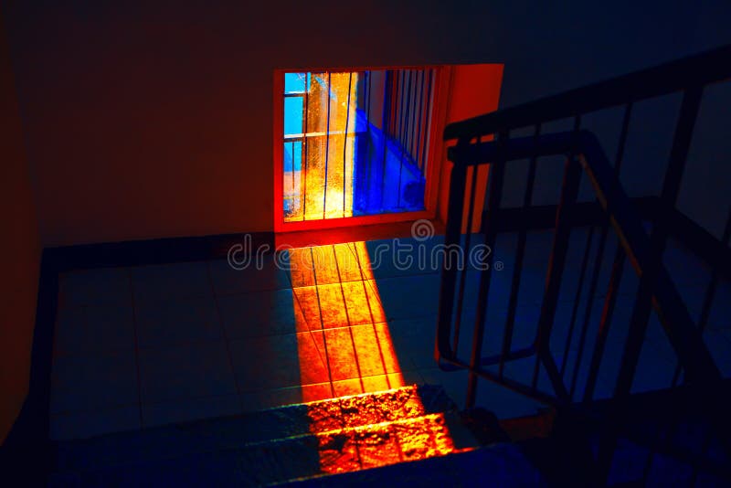 Dark Room with Sunlight in Window Stock Image - Image of evening, light ...