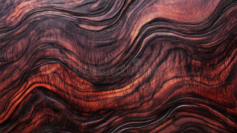 Dark Rosewood with a Deep Color and Complex, Flowing Grain Structure ...