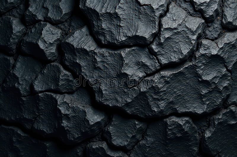 Dark, Rough Coal Texture with Visible Fissures and Layers , Energy ...