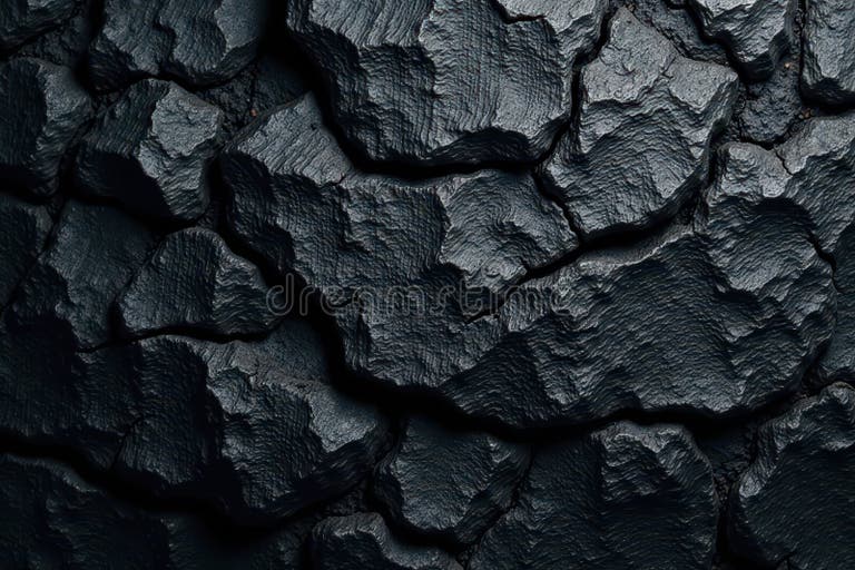Dark, Rough Coal Texture with Visible Fissures and Layers , Energy ...