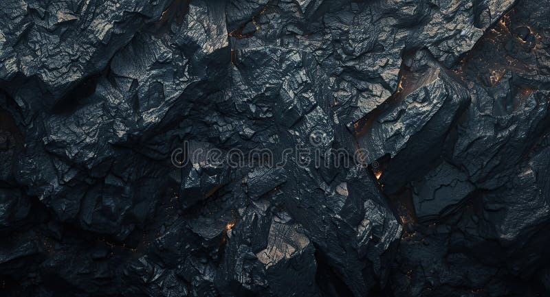 Dark and Rough Rock Formations Stock Illustration - Illustration of ...