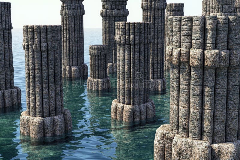 A Dark and Rough Stone Platform, Characterized by Its Textured Surface ...