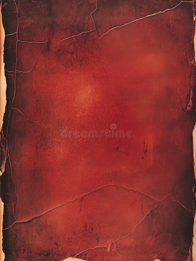 A Dark Rust-red Vintage Paper with a Gritty, Rough Texture, Covered in ...