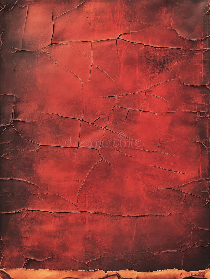 A Dark Rust-red Vintage Paper with a Gritty, Rough Texture, Covered in ...