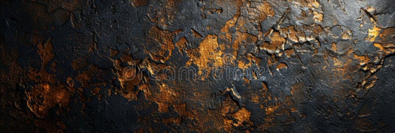 Dark Rusted Grungy Background. Black Background with Rust Textured ...