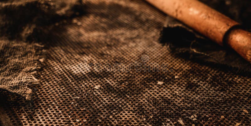 Dark Rusted Oven Tray Background. Baking Grunge Sheet Backdrop for ...