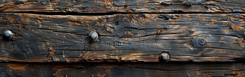 Dark Rustic Wood Texture Banner with Exfoliated and Weathered Aged ...