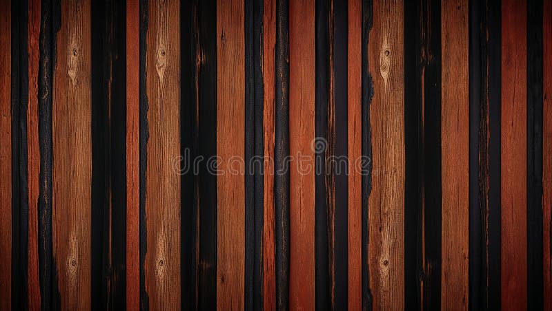 Dark and Rustic Wooden Panels Creating a Striped Pattern Background ...
