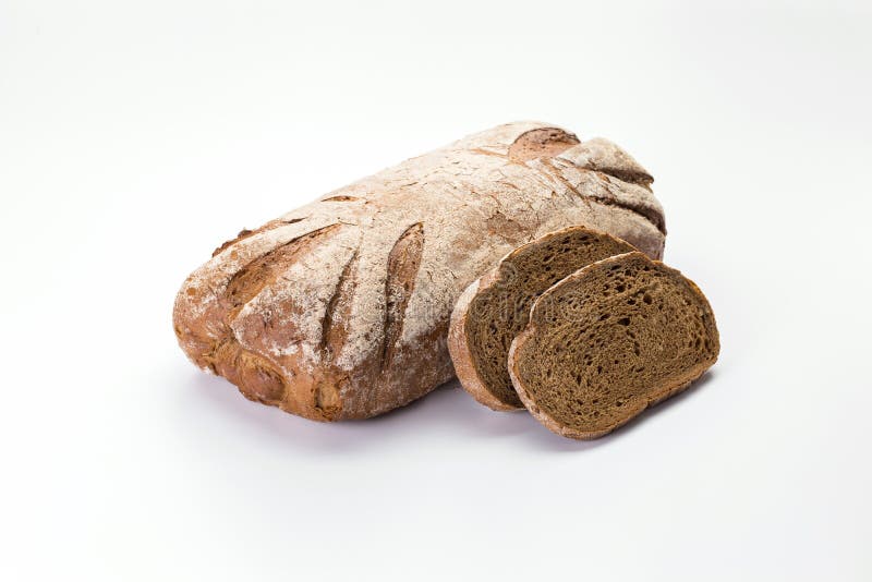 Dark Rye Bread with a Slices Stock Image - Image of organic, homemade ...