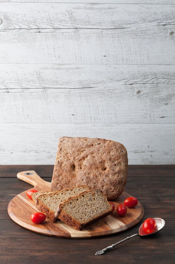 Rye bread vertical stock photo. Image of sliced, macro - 602780