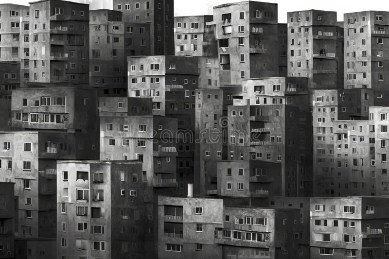 Dark, Sad and Gloomy Cities Full of Cement and Depressive. Ai Generated ...