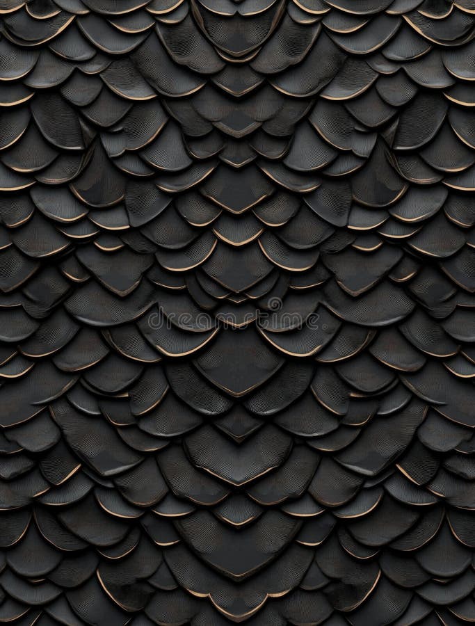 Dark Scales, Gold Accents Texture Stock Illustration - Illustration of ...