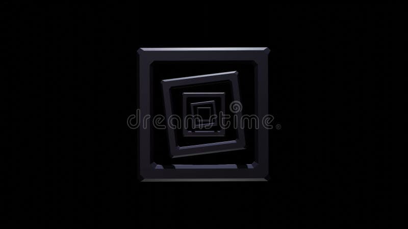 Dark Sci-Fi Abstract 3D Square Spinning Satisfy Seamless Loop Animation ...