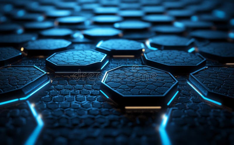 A Dark Sci-fi Digital Background with Radiant Blue Tech Lines, an ...
