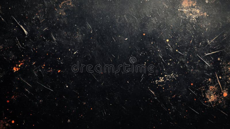 Dark Scratched Surface with Rust and Paint Splatter Stock Illustration ...