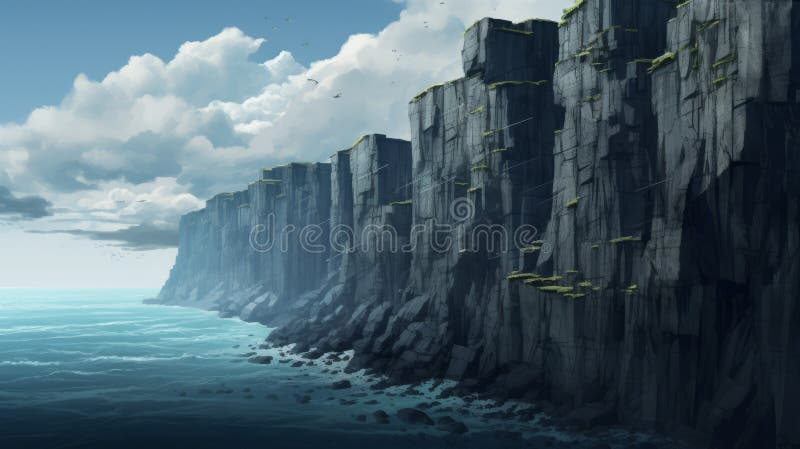 Dark Sea Cliffs: a Fantastical Artwork Inspired by Raphael Lacoste ...