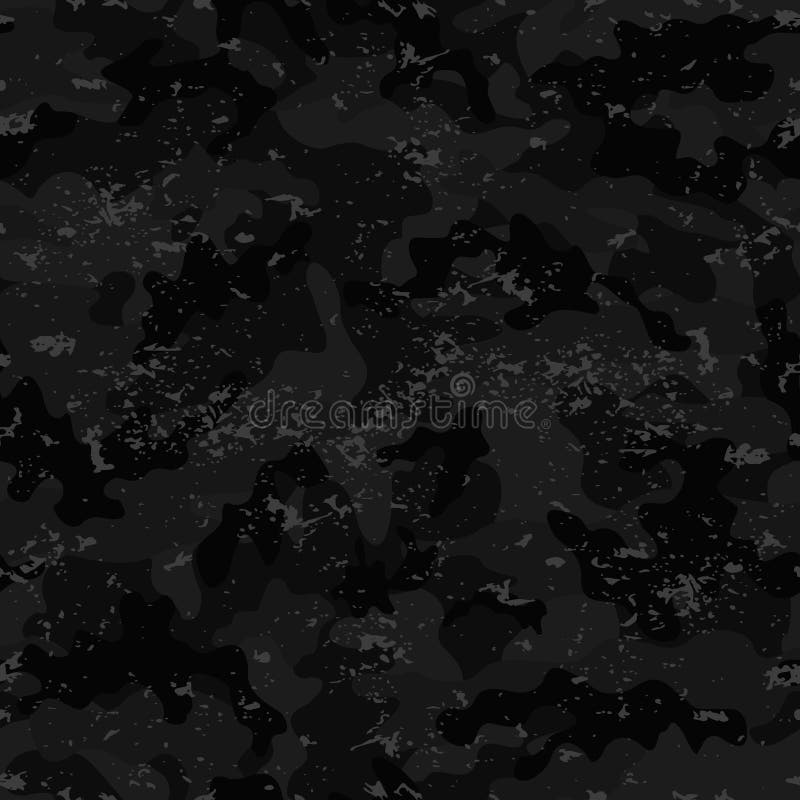 Dark Seamless Camouflage Pattern Grunge Stock Vector - Illustration of ...