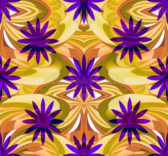 Dark Seamless Flower Type Pattern Stock Illustration - Illustration of ...