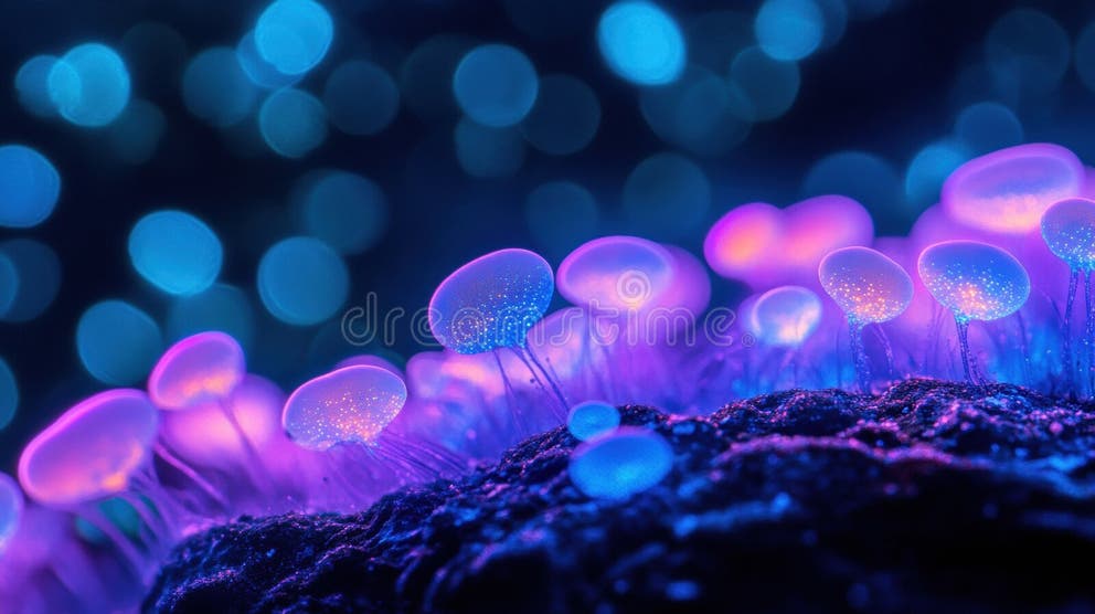 Glowing Bacteria Shine Under Ultraviolet Light in a Dark, Magical ...