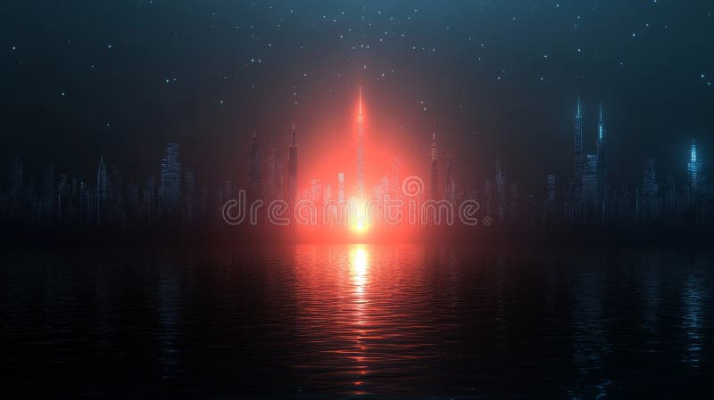 In a Dark Setting, Sparkling Lights Produce a Captivating Display ...