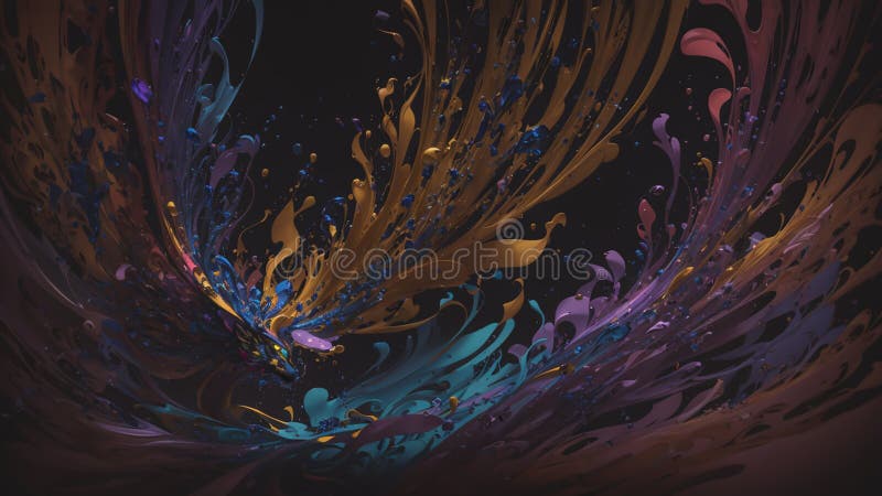 Dark Shadow Becomes a Canvas for an Explosion of Vivid Hues, Creating a ...