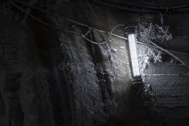 Dark and Sharp Light of a Lamp Stock Image - Image of interior, rock ...