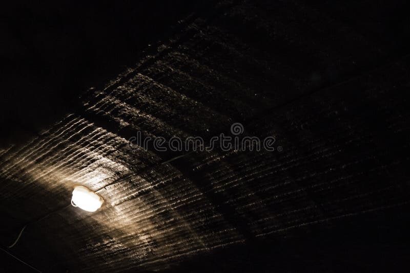 Dark and Sharp Light of a Lamp Stock Image - Image of glass, abandoned ...
