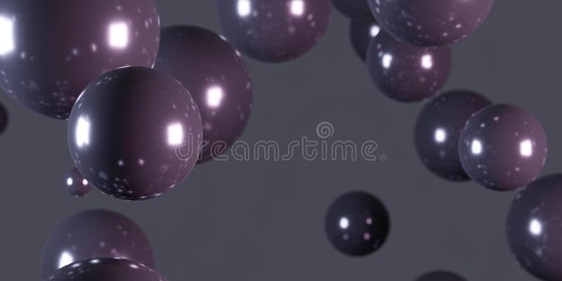 Dark Shiny Balls Background Texture in Front of Grey Background 3d ...