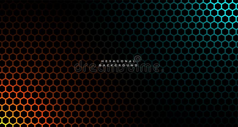 Dark and Shiny Hexagonal Pattern Background in Geometric Style Stock Vector - Illustration of ...