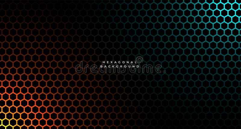 Dark and Shiny Hexagonal Pattern Background in Geometric Style Stock Vector - Illustration of ...