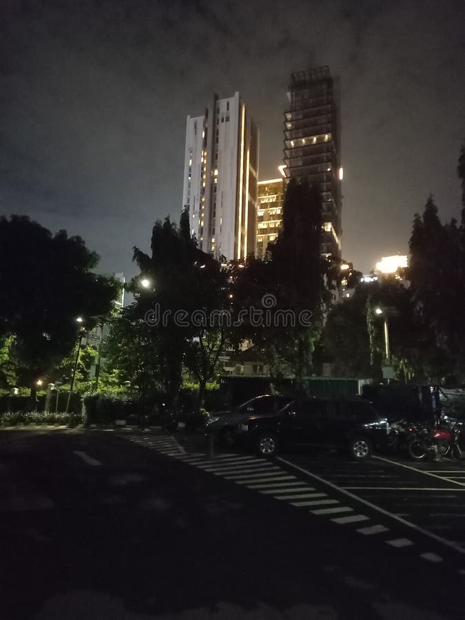 The dark side of building stock image. Image of dark - 264398463