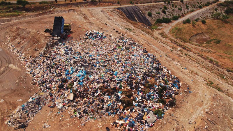 Dark Side of Consumerism. Waste Dump with Mainly Plastic Garbage on the ...