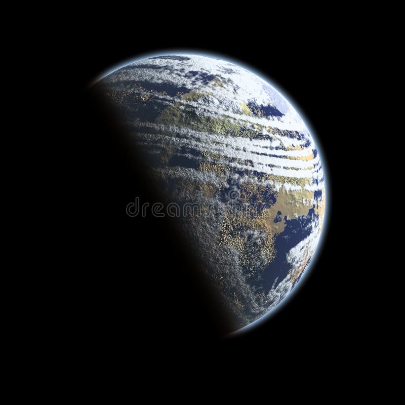 The Dark Side of the Earth stock illustration. Illustration of outer ...