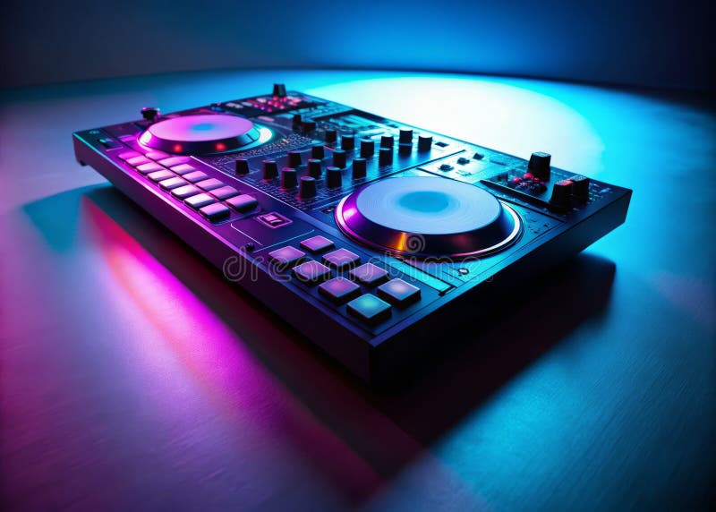 Dark Silhouette DJ Controller StudioQuality Electronic Music Mixer on ...