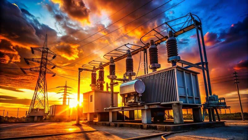 Dark Silhouette of a Generator Voltage Regulator a Powerful Symbol of ...