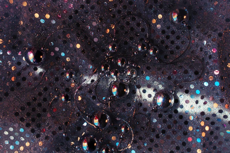 Dark Silver Beads on Shiny Bright Cloth Mirrors Stock Photo - Image of ...