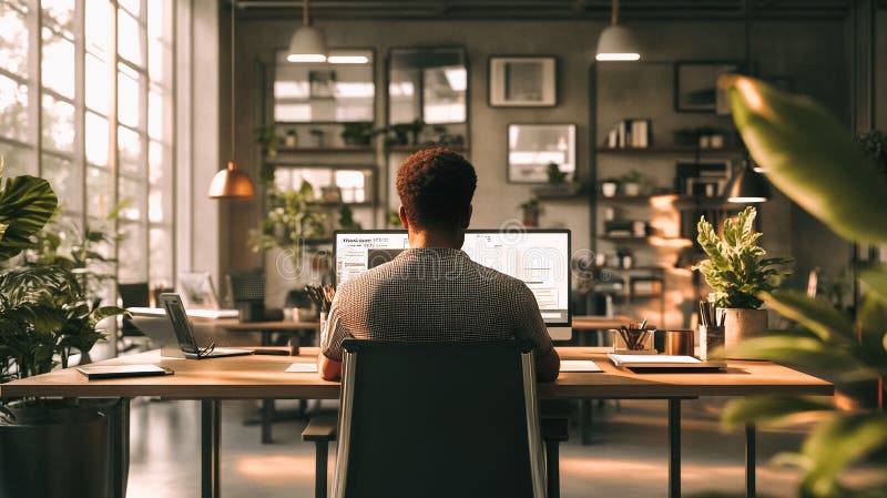 Man Sitting Window Plants Generated Using Ai Stock Photos - Free ...