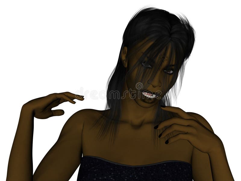 Dark Skinned Vampire Beauty Stock Illustration - Illustration of ...