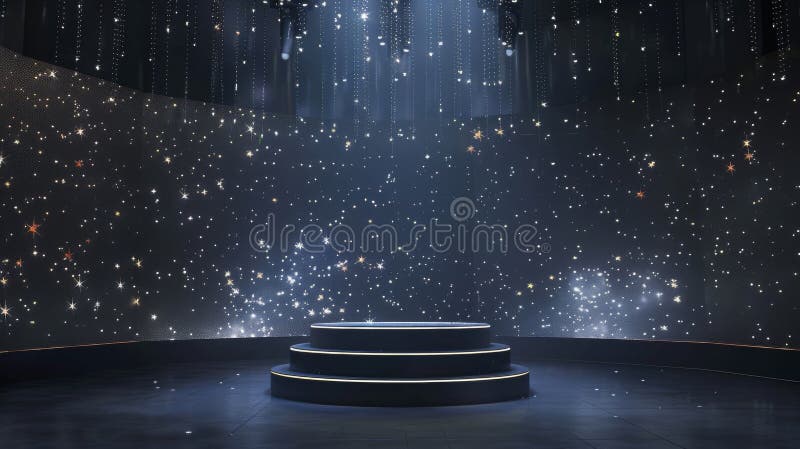 With the Dark Sky As the Background the Glittering Stars and Ling ...