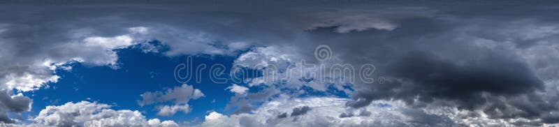 Dark Sky with Beautiful Black Clouds before Storm. Seamless Hdri ...
