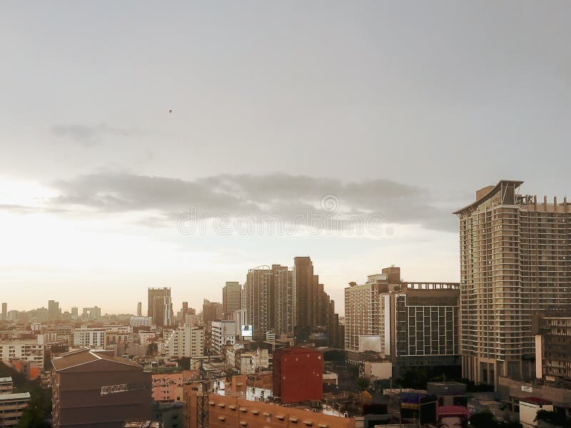 Dark Sky Clouds and Many Building Editorial Stock Photo - Image of ...