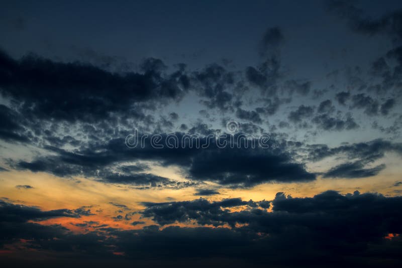 Hard Clouds Against Blue Sky Stock Photo - Image of cloud, cloudscape ...