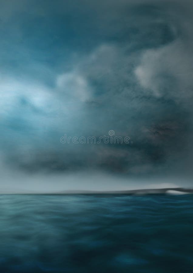 Dark sky and danger sea stock photo. Image of cloudscape - 6832364