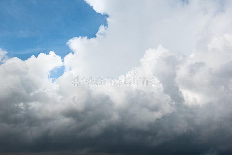 The Dark Sky with Heavy Clouds Converging and a Violent Storm before ...