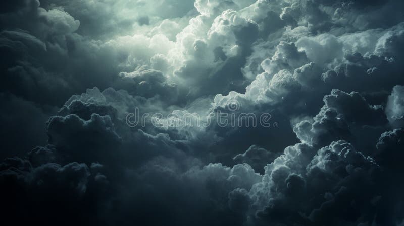 The Dark Sky with Heavy Clouds before the Rain. Bad Weather Sky and ...
